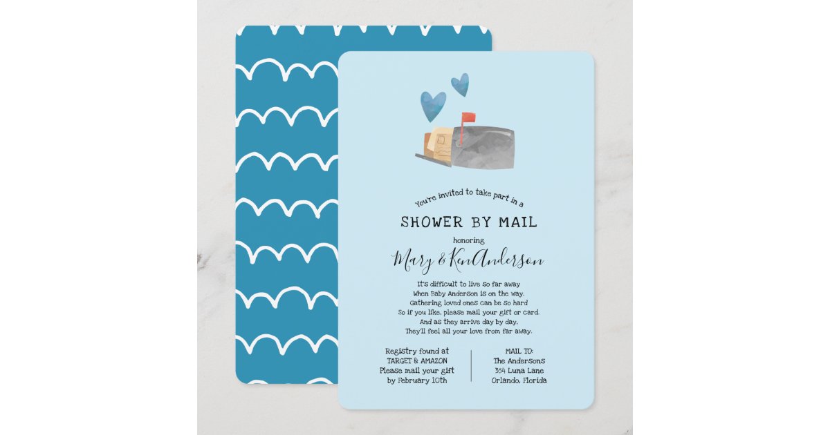 Long Distance Baby Shower by Mail Invitation | Zazzle
