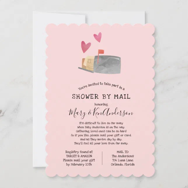 Long Distance Baby Shower by Mail Invitation | Zazzle