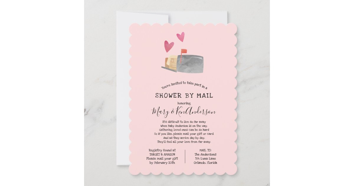 Long Distance Baby Shower by Mail Invitation | Zazzle