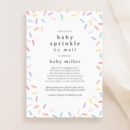 Long Distance Baby Sprinkle By Mail Sprinkles Invitation | Zazzle