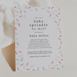 Long Distance Baby Sprinkle By Mail Sprinkles Invitation | Zazzle