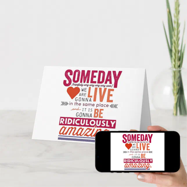 **LONG DISTANCE** BIRTHDAY WISHES FOR YOU! CARD | Zazzle