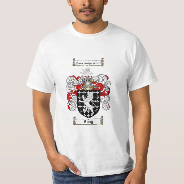 Long Family Crest - Long Coat of Arms T-Shirt | Zazzle