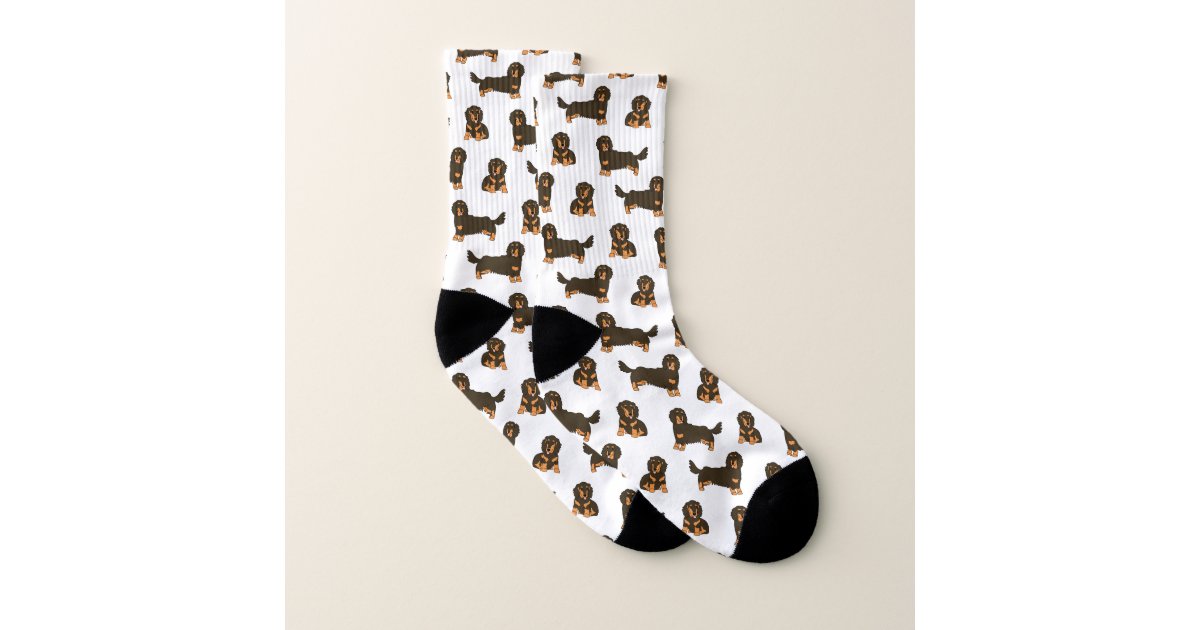 Long-haired Dachshund Socks | Zazzle