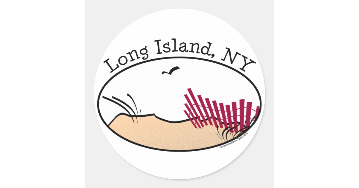 Long Island Classic Round Sticker | Zazzle
