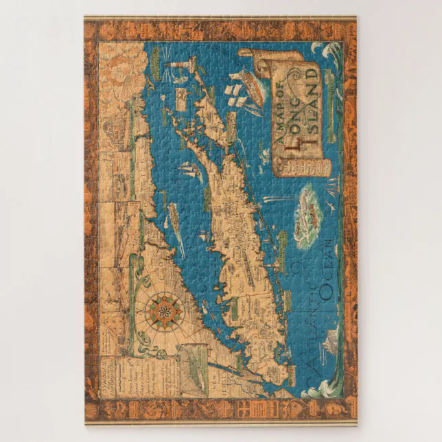 Long Island map puzzle large | Zazzle