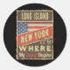 Long Island New York Classic Round Sticker | Zazzle