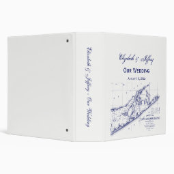 Long Island The Hamptons Map VC 3 Ring Binder | Zazzle