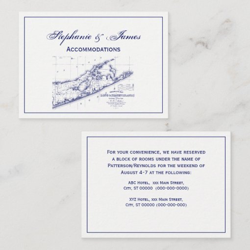 Long Island The Hamptons Map VC Business Card | Zazzle
