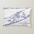 Long Island The Hamptons Map VC Decorative Pillow | Zazzle