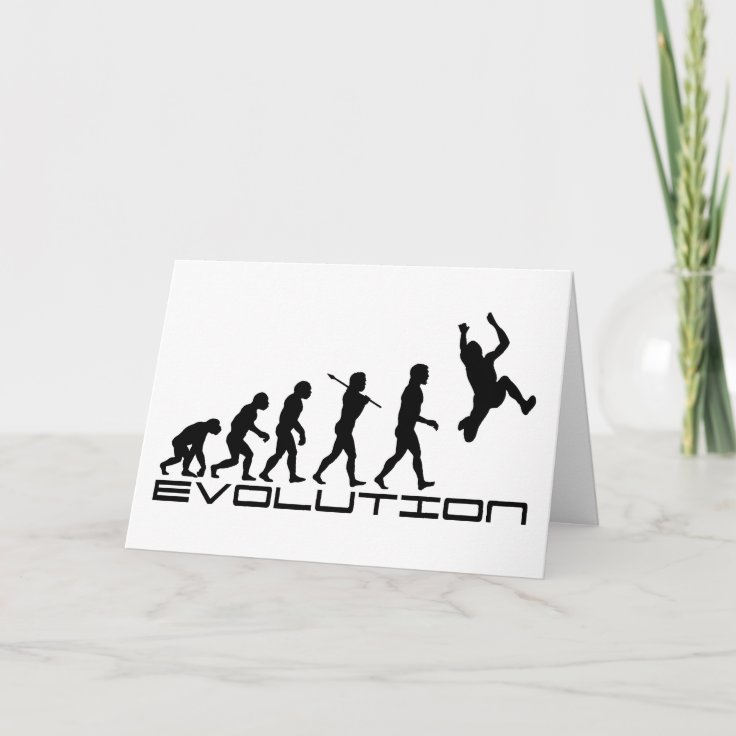 Long Jump Triple Jump Sport Evolution Art Card | Zazzle