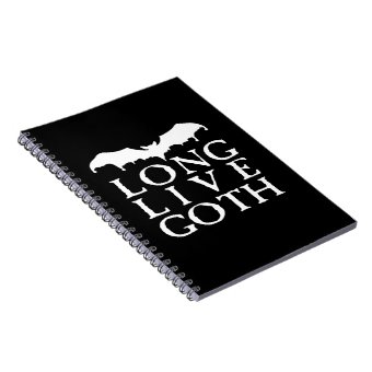 Long Live Goth Vampire Bat Notebook | Zazzle