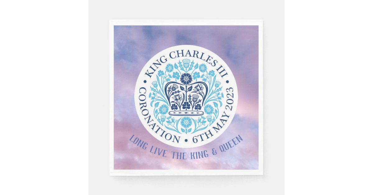 Long Live The King & Queen - Coronation. Editable. Napkins | Zazzle