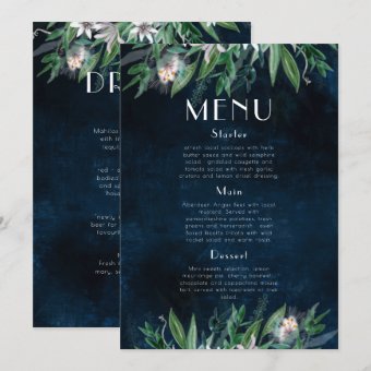 Long menu 4x9 Template 9, | Zazzle