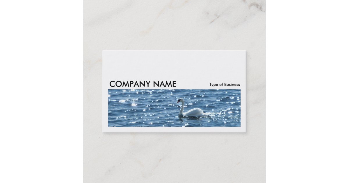 Long Picture 046 - Swan Business Card | Zazzle