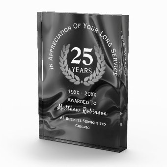 Long Service Appreciation Personalized Acrylic Award | Zazzle