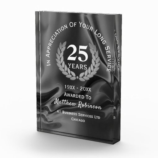 Long Service Appreciation Personalized Acrylic Award | Zazzle
