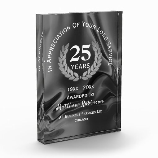 Long Service Appreciation Personalized Acrylic Award | Zazzle