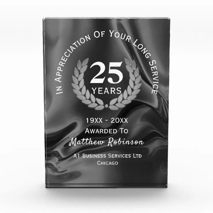Long Service Appreciation Personalized Acrylic Award | Zazzle