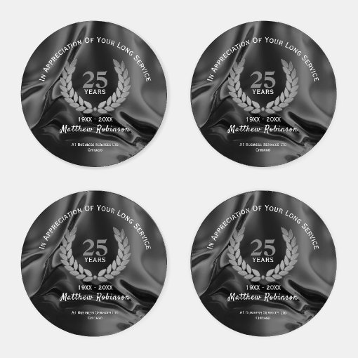 Long Service Appreciation Personalized Coaster Set | Zazzle