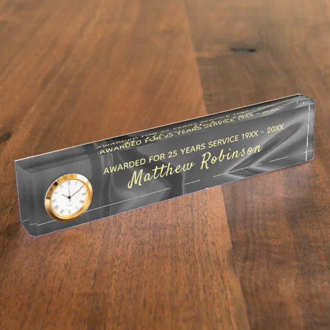 Long Service Appreciation Personalized Desk Name Plate | Zazzle