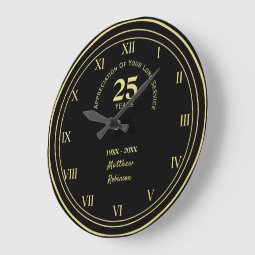 Long Service Appreciation Personalized Large Clock | Zazzle