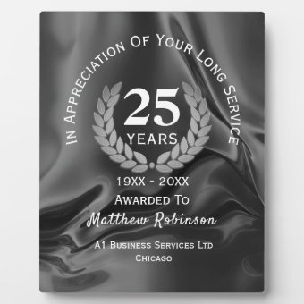 Long Service Appreciation Personalized Plaque | Zazzle