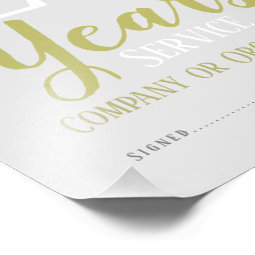 Long Service Award Certificate Photo Print | Zazzle