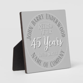 Retirement & Long Service Award Plaque | Zazzle