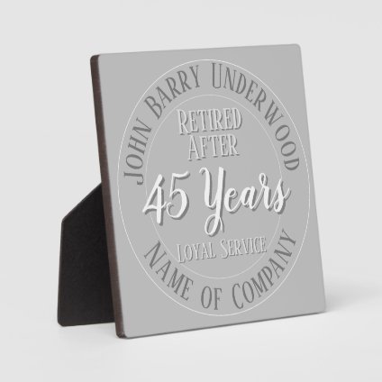 Retirement & Long Service Award Plaque | Zazzle