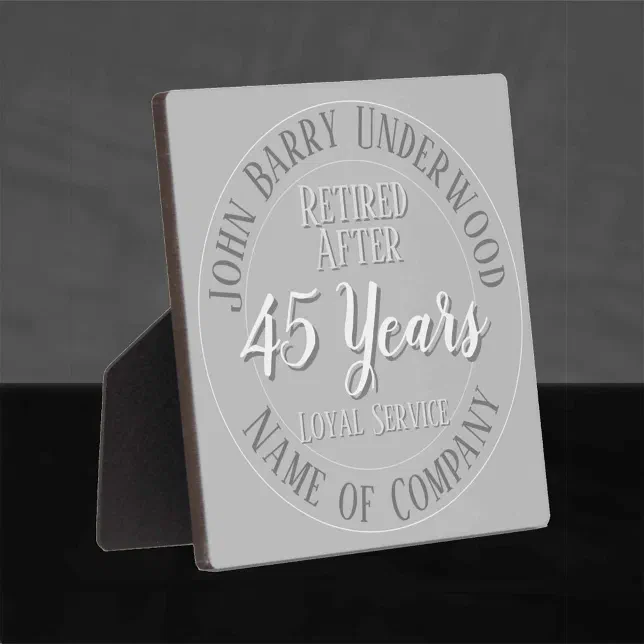 Long Service Award or Retirement Plaque | Zazzle