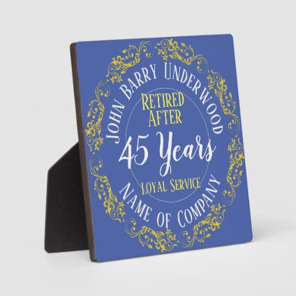 Retirement & Long Service Award Plaque | Zazzle