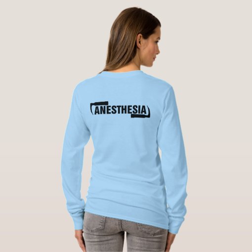 Long Sleeve Anesthesia Logo T-Shirt | Zazzle