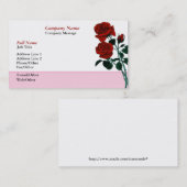 Long Stem Red Roses Business Card Template | Zazzle