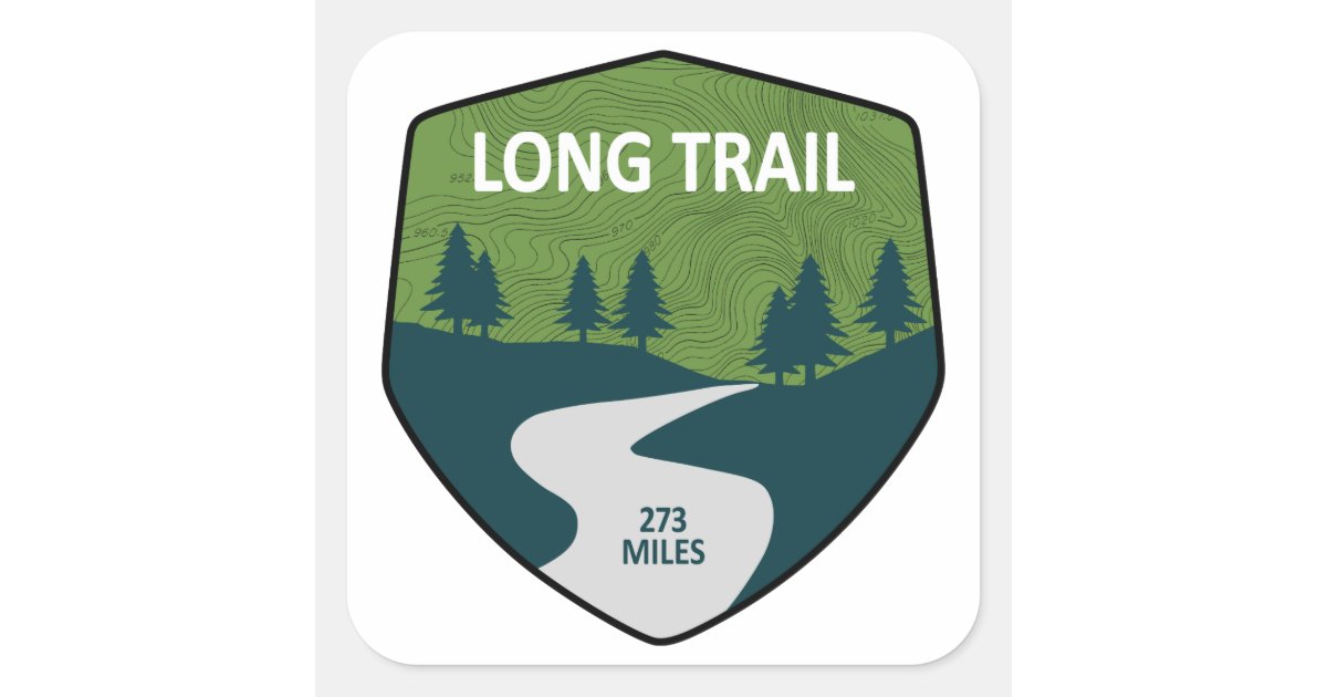 Long Trail Vermont Square Sticker | Zazzle