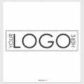 Long White Business Logo Company Modern Minimal Sticker | Zazzle