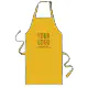 Long Yellow Apron with Pockets Custom Logo Branded | Zazzle
