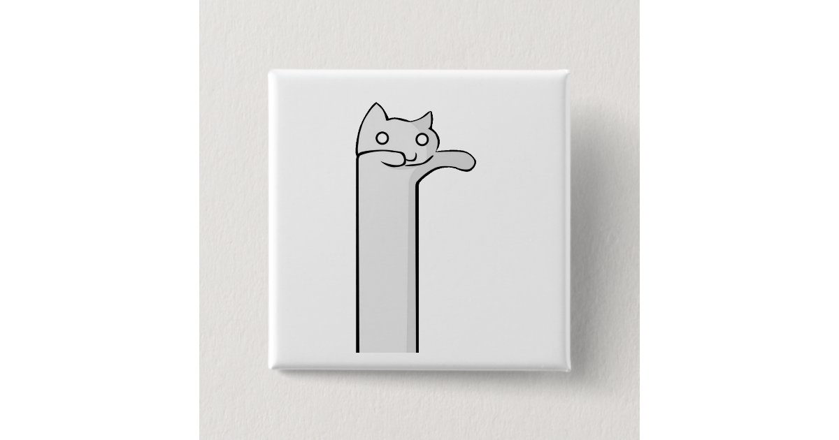 longcat cat minimalism animal button | Zazzle