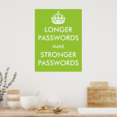 Longer Passwords Make Stronger Passwords Poster | Zazzle