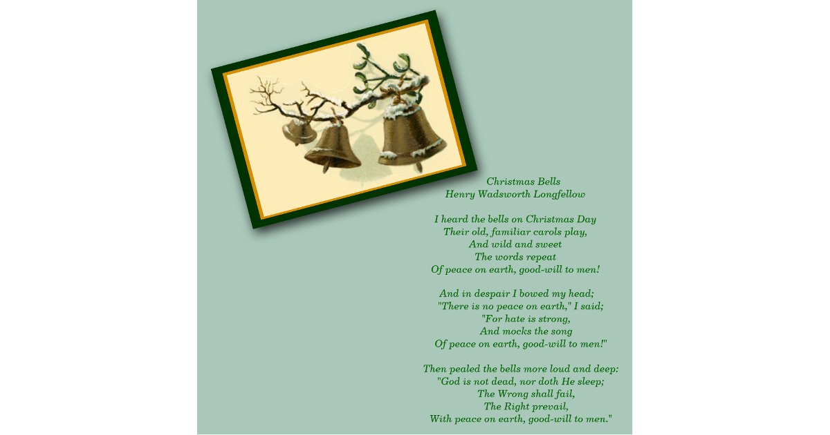 Longfellow Christmas Bells Card | Zazzle