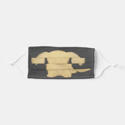 Longhaired Cream Dachshund | Cute Cartoon Dog Adult Cloth Face Mask ...