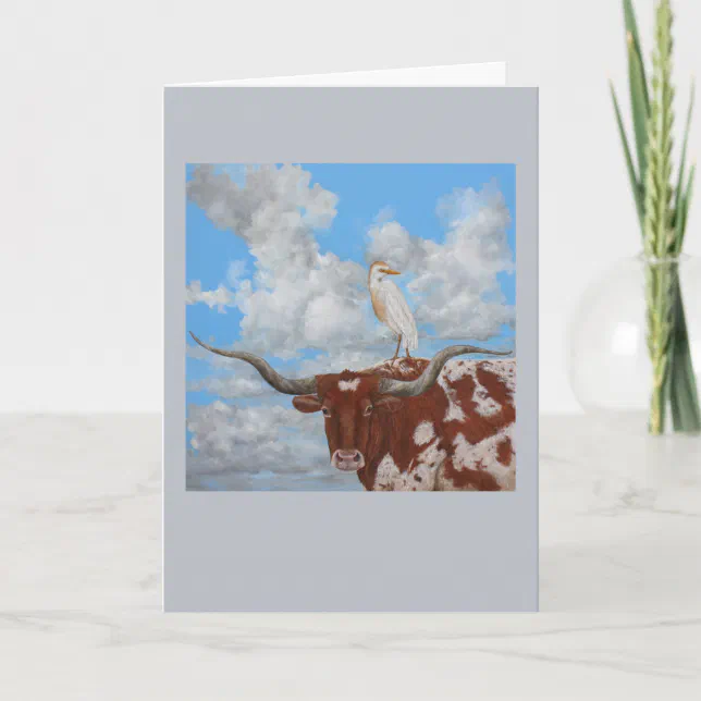 Longhorn greeting card | Zazzle