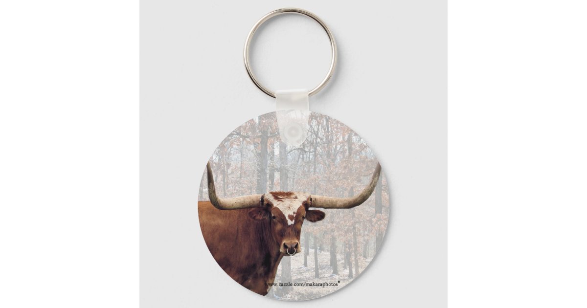 Longhorn keychain-customize keychain | Zazzle