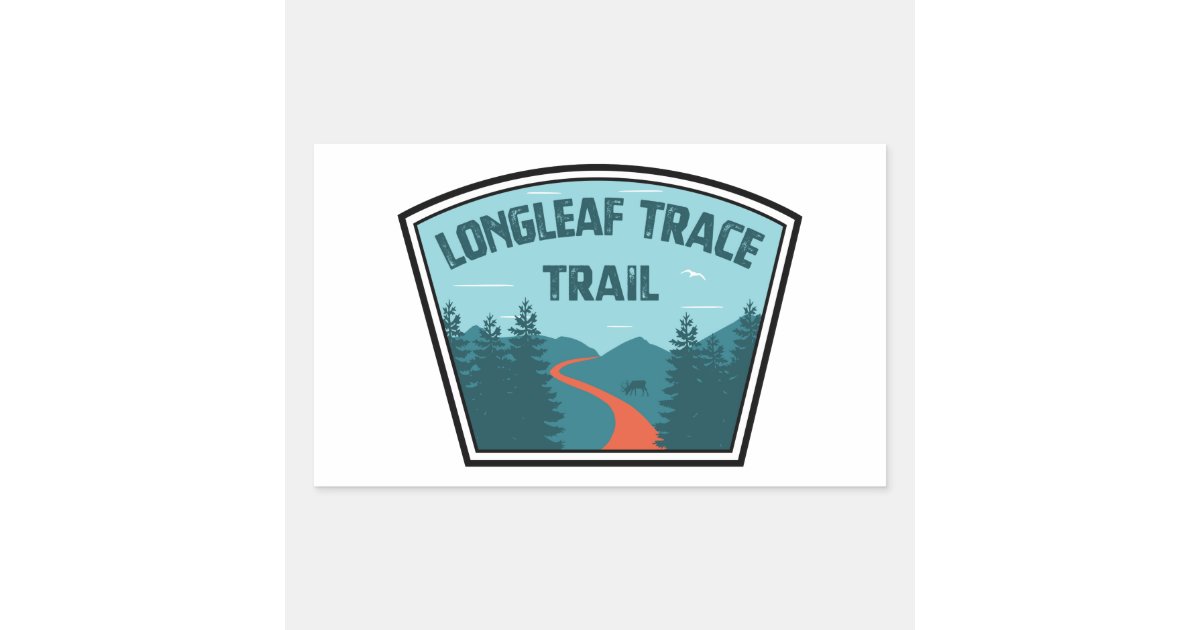 Longleaf Trace Trail Rectangular Sticker | Zazzle