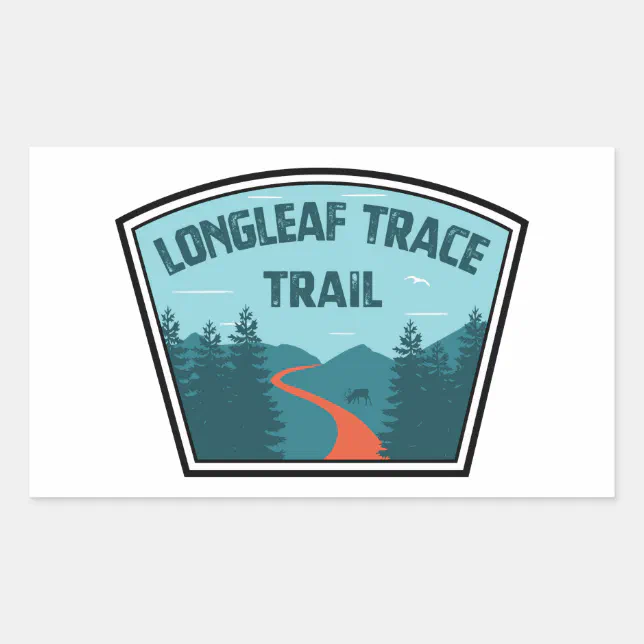 Longleaf Trace Trail Rectangular Sticker | Zazzle