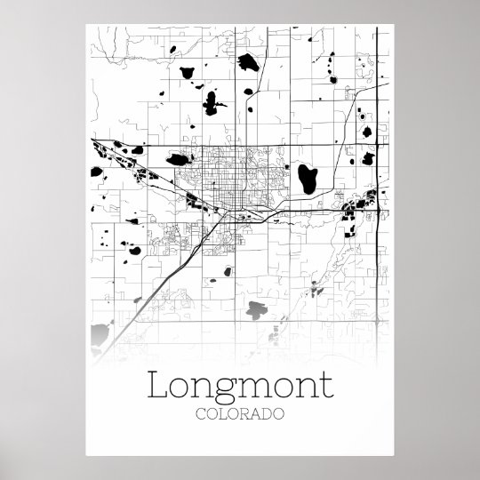 Longmont Map - Colorado - City Map Poster | Zazzle.com