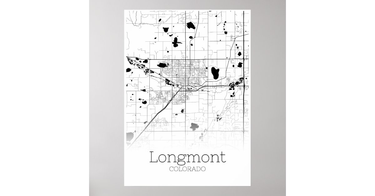 Longmont Map - Colorado - City Map Poster | Zazzle