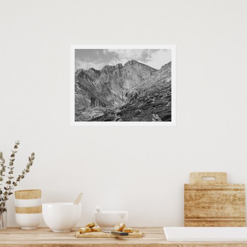 Longs Peak Beautiful Rugged Rocky Mountain Poster | Zazzle