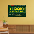 Look around you. an ASL poster. Poster | Zazzle