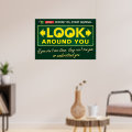 Look around you. an ASL poster. Poster | Zazzle